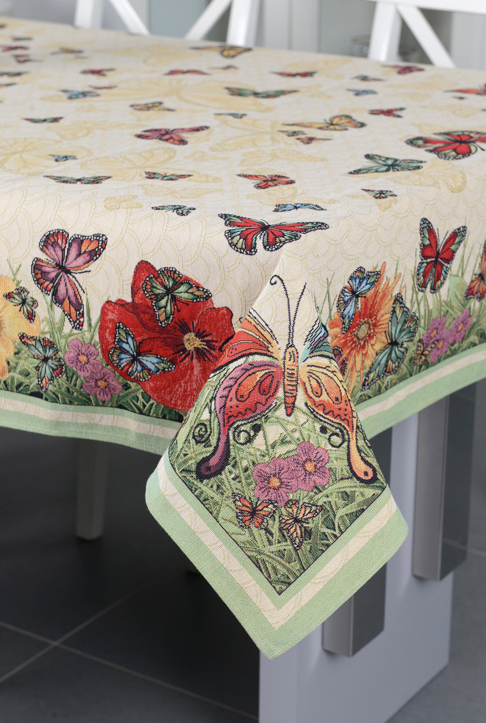 Tapestry Tablecloth With Colorful Butterflies. Table | Etsy