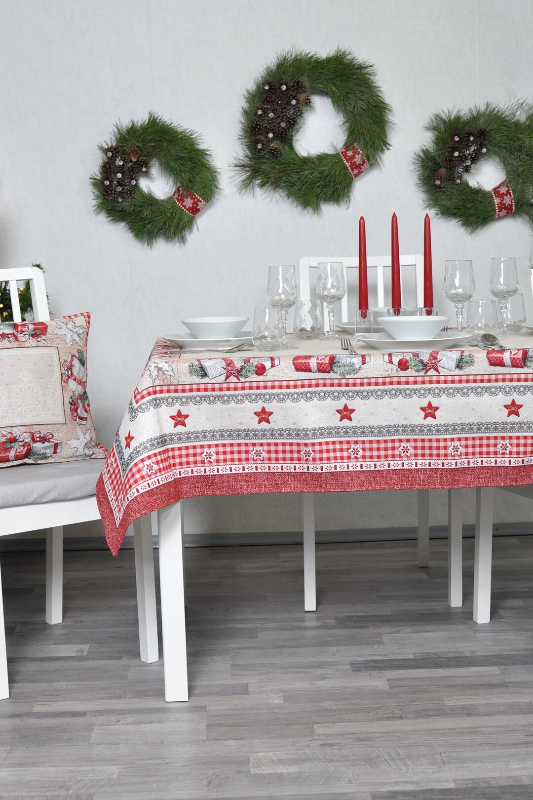 Christmas Tablecloth With Christmas Presents, Rectangle Tablecloth for ...