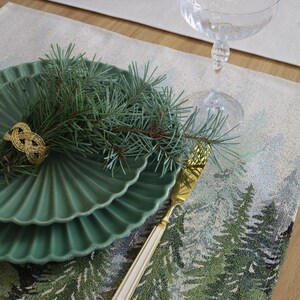 Forest Christmas Placemats: Modern Holiday Table Decor - Etsy