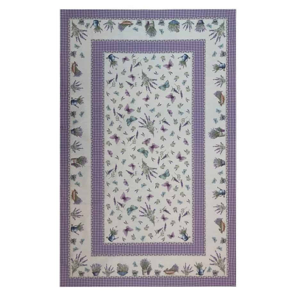 Tapestry Table Cloth With Lavender and Butterflies. Table | Etsy