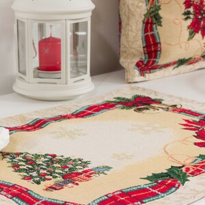 Set of 2, 4, 6 or 8 Gold Placemats With Christmas Tree, modern ...