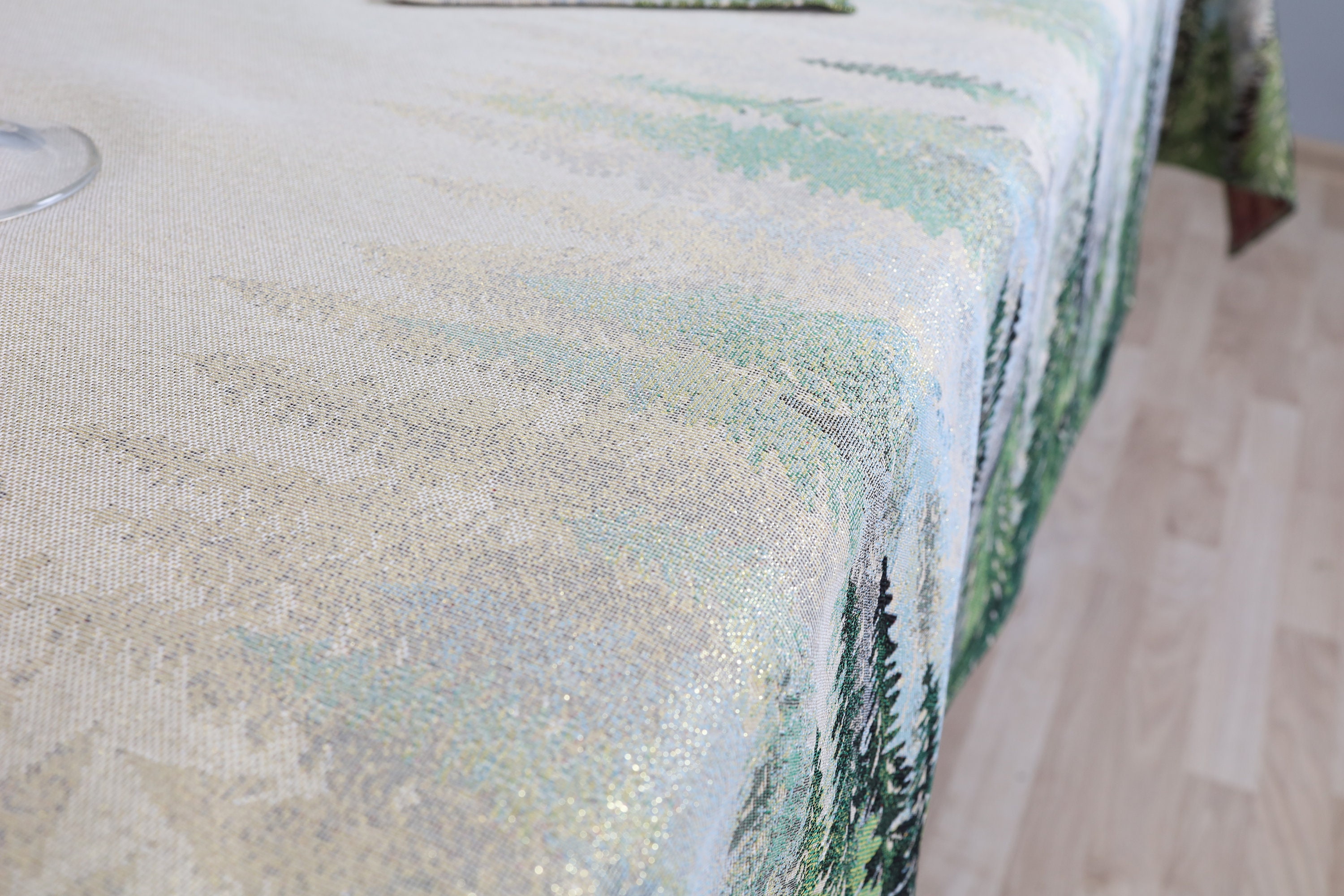 Christmas Tablecloth Forest | Table Cover | Modern Home Decor ...
