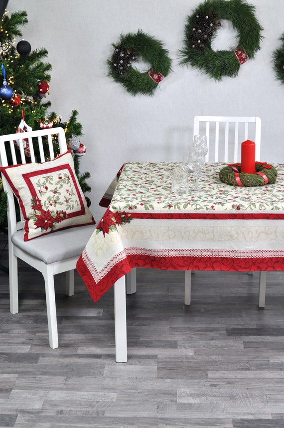 Rectangular christmas tablecloth store