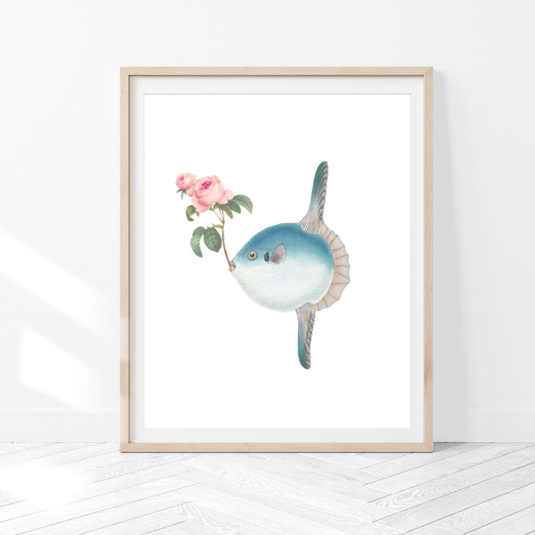 Sunfish Print, Digital Download, Mola Mola, Printable Wall Art, Digital ...