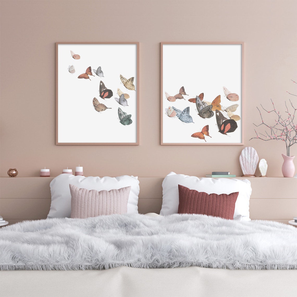 Butterfly Print Set of 2 Digital Download Wall Art Digital - Etsy