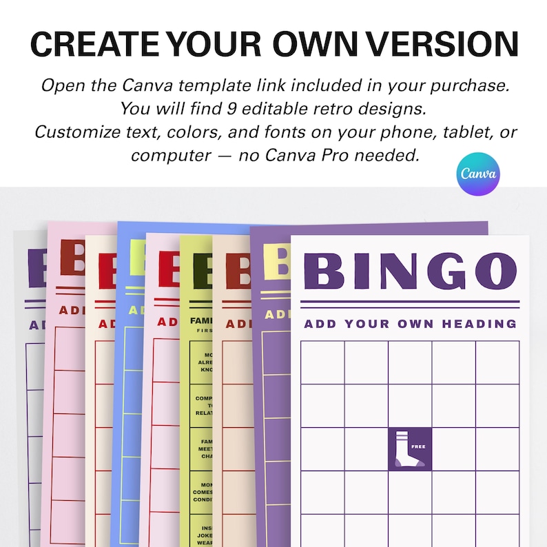 Family Game — Printable Social Bingo Party Game for Family Gathering ...