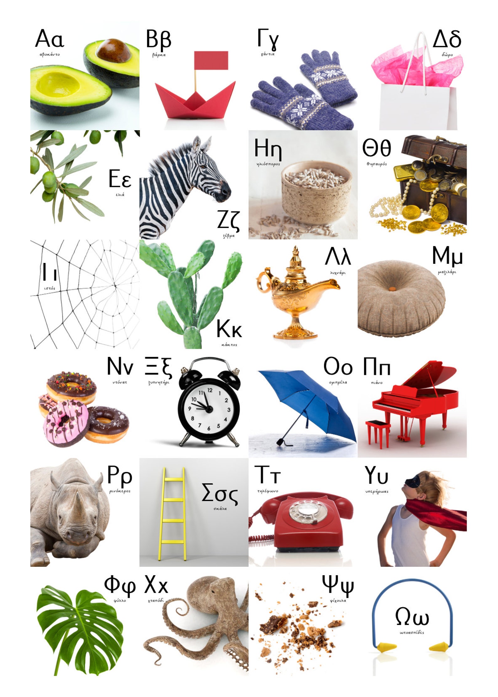 Greek Alphabet Poster - Wall Art for Kids' Room - Greek ABC - Instant ...