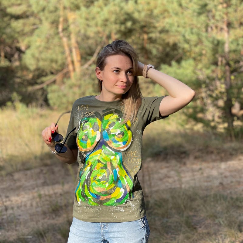 Hand Painted T Shirt - Etsy