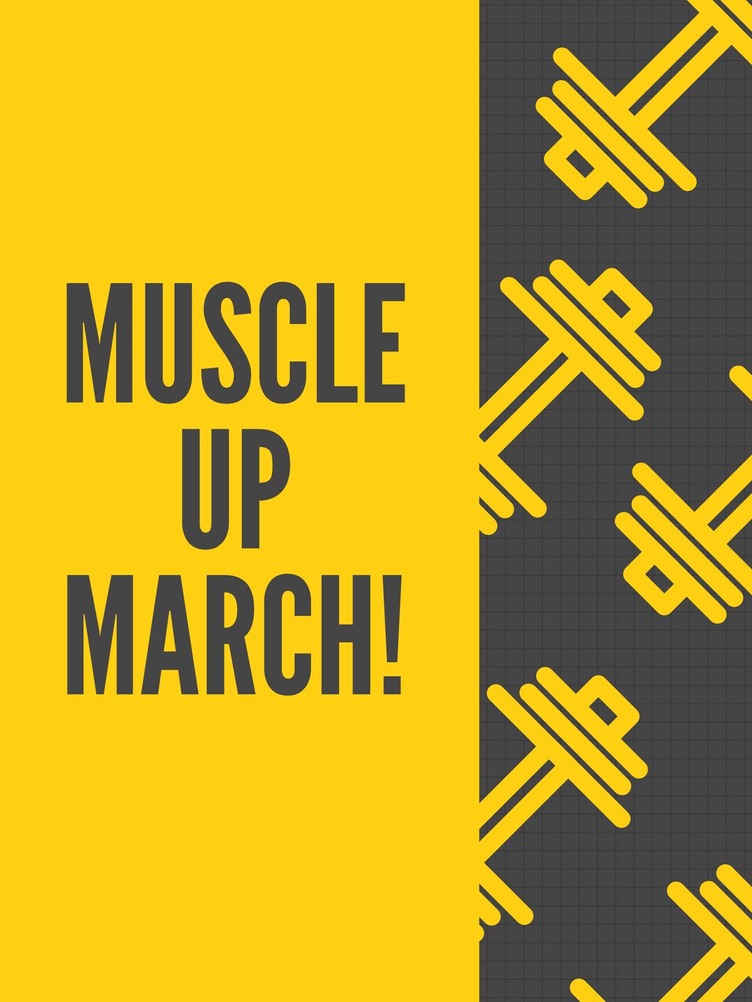 Muscle up March - Etsy
