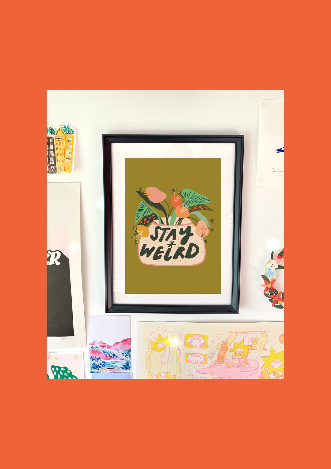 Stay Weird Art Print: Funny Plant Decor, Northern Irish Illustration - Etsy
