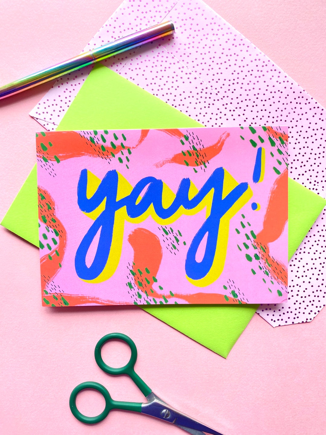 Yay Congratulations Patterned Greetings Card | Engagement New Job ...