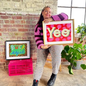 Yeo Typographic Stars Patterned Art Print | Belfast Slang Humour ...