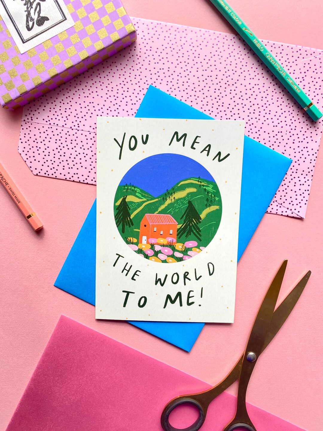 You Mean the World to Me Colourful Outdoors Friendship/love Greetings ...