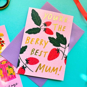 Youre the Berry Best Mum, Mothers Day Card, Funny Mothers Day Card - Etsy