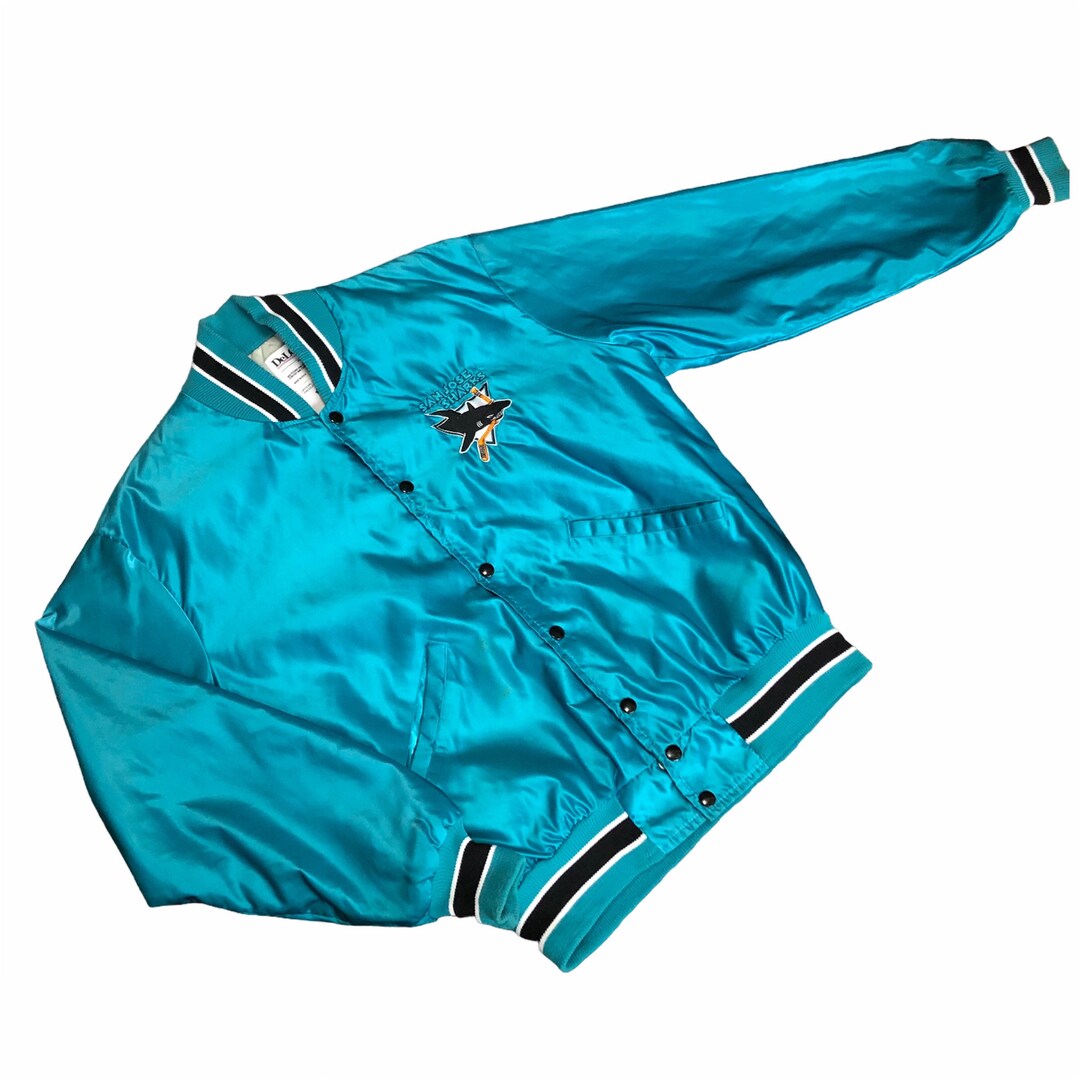 Vintage 90s De Long NFL San Jose Sharks Satin Bomber Jacket Fit L - Etsy