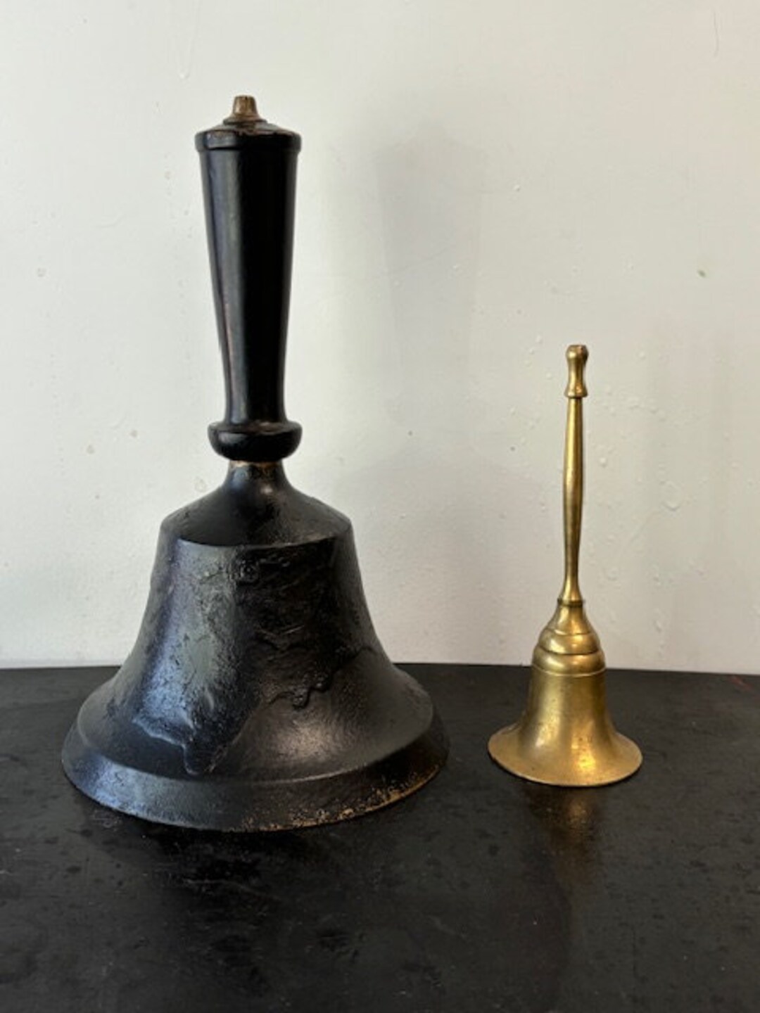 Antique Brass School/church Bell Plus Free Smaller Bell - Etsy