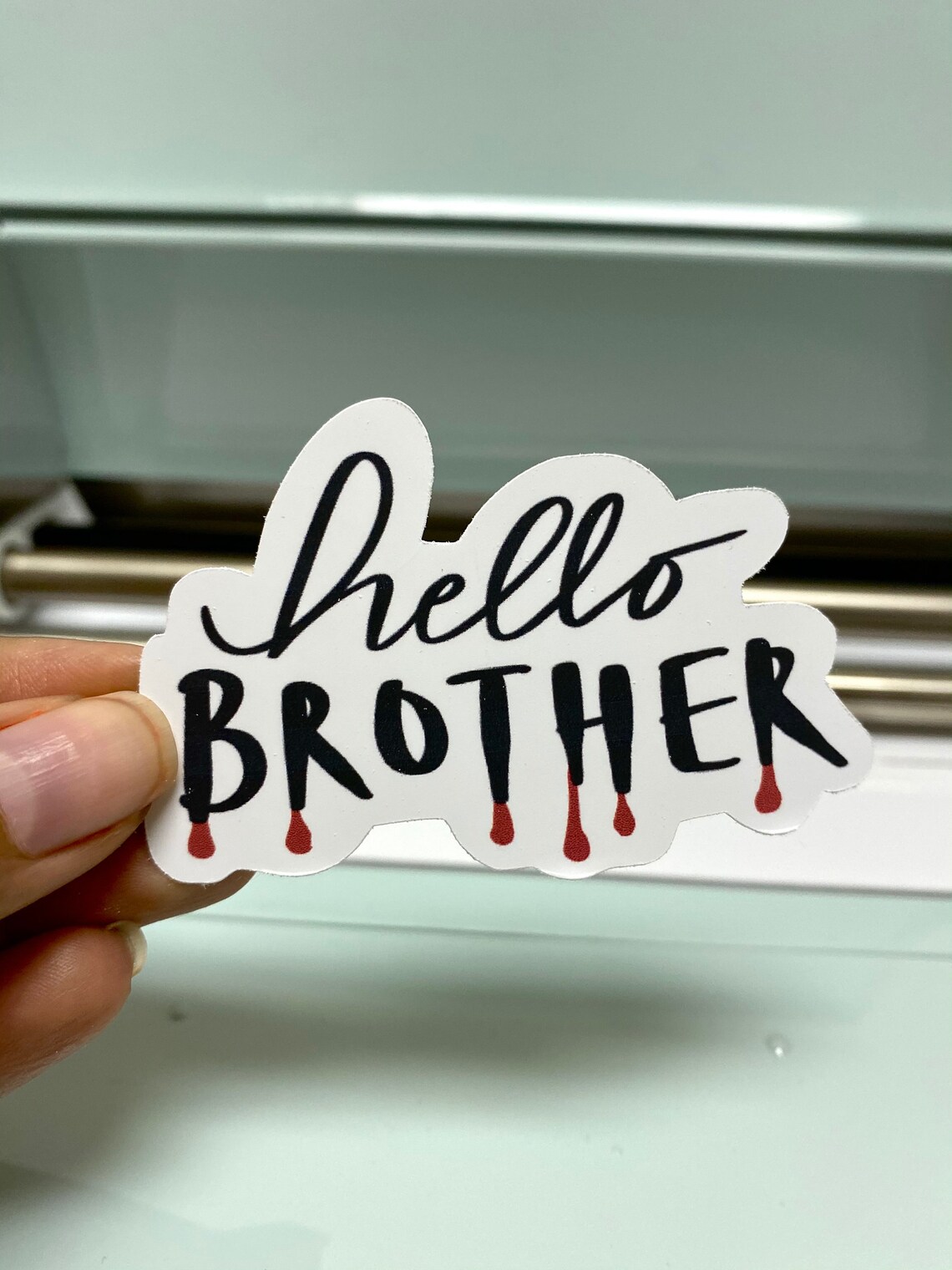 The Vampire Diaries Hello Brother Sticker // TVD // Damon | Etsy