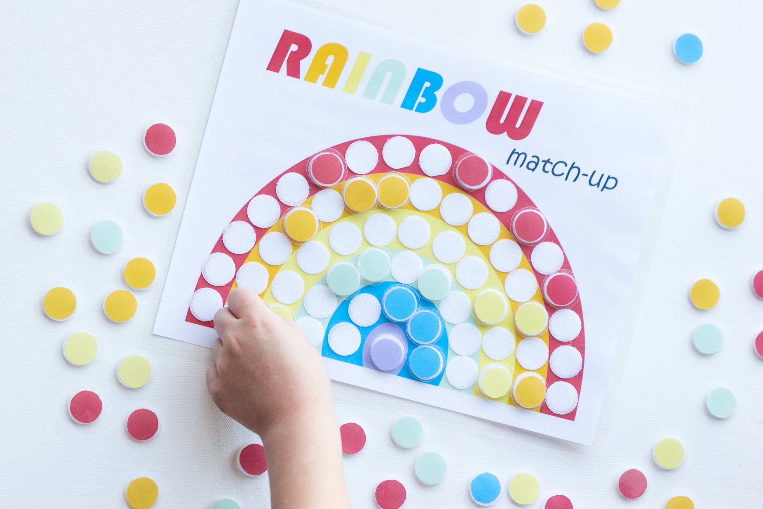Multi-use Rainbow Color Matching and Sensory Worksheet - Etsy