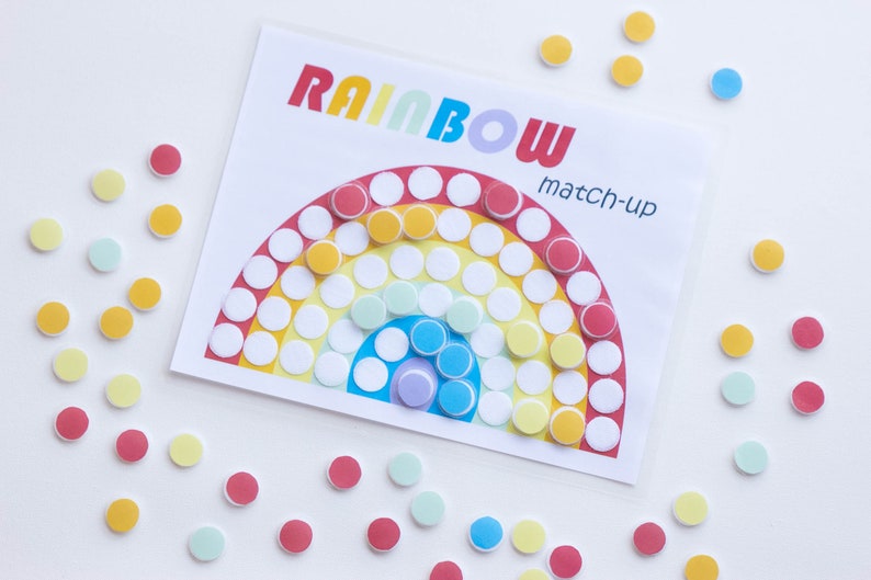 Multi-use Rainbow Color Matching and Sensory Worksheet - Etsy