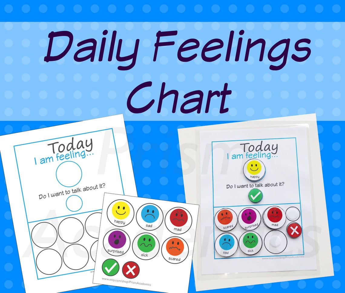 Daily Feelings Chart - Instant Download - Printable - Etsy