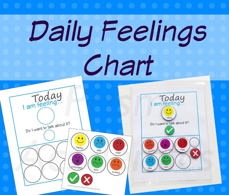 Daily Feelings Chart - Instant Download - Printable - Etsy
