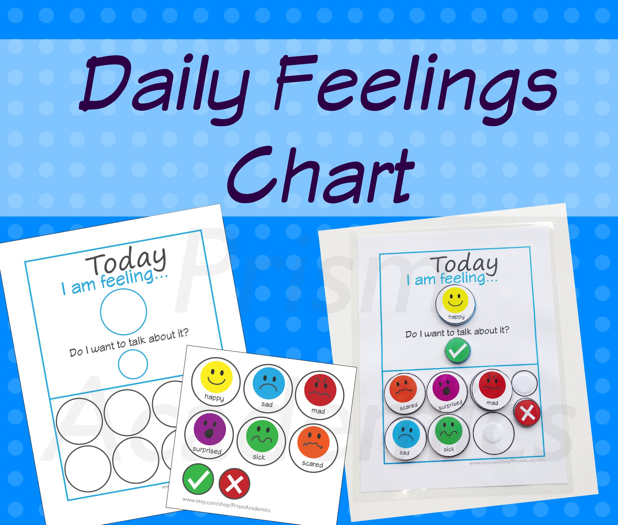 Daily Feelings Chart - Instant Download - Printable - Etsy