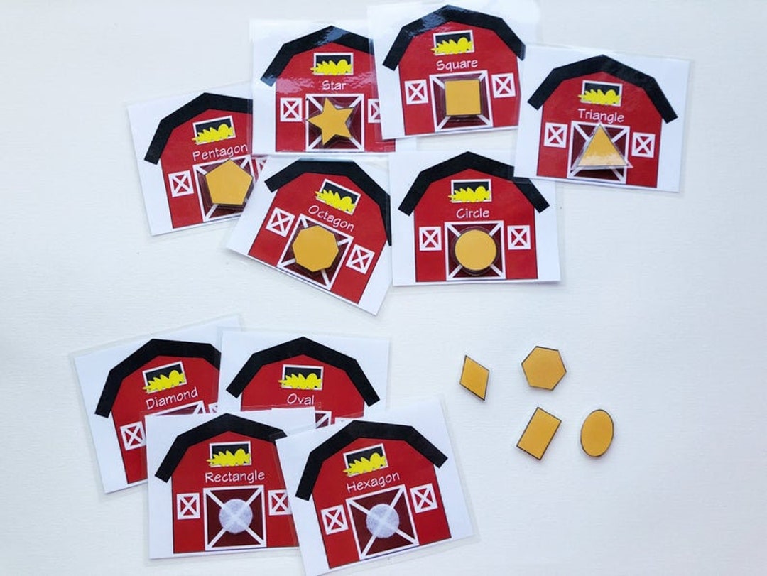 Barn Shape Match Activity - Instant Download - Printable - Etsy