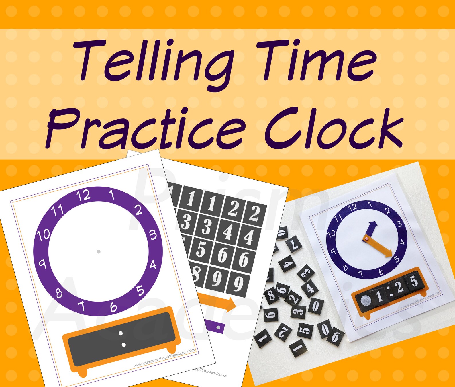 Telling Time Practice Clock - Digital Download - Printable - Etsy