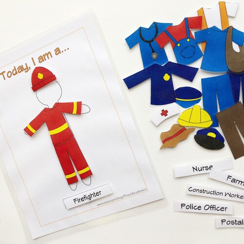 Community Helper Paper Doll Printable Instant Download - Etsy