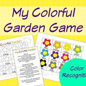 My Colorful Garden Game - Printable - Instant Download - Etsy