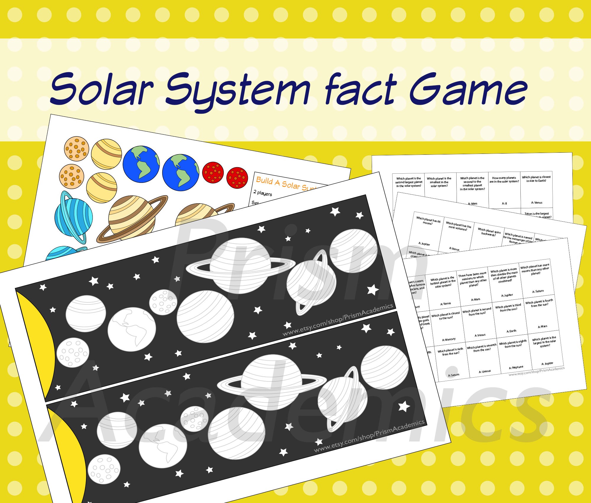 Solar System Fact Game - Educational Game - Instant Download ...