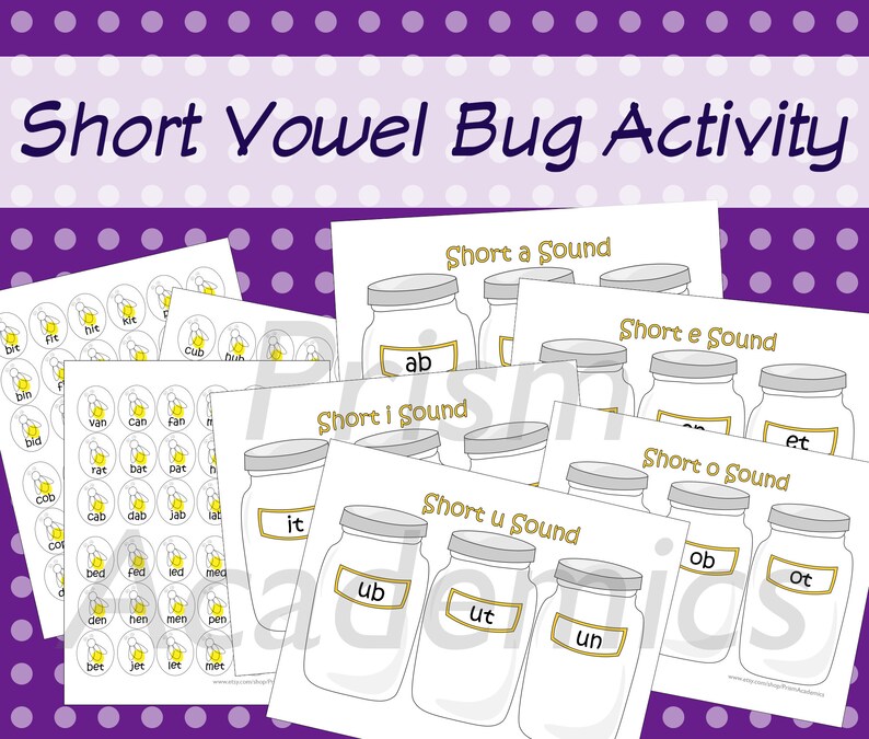 Short Vowel Sound and Speech Practice - Instant Download - Printable - Etsy
