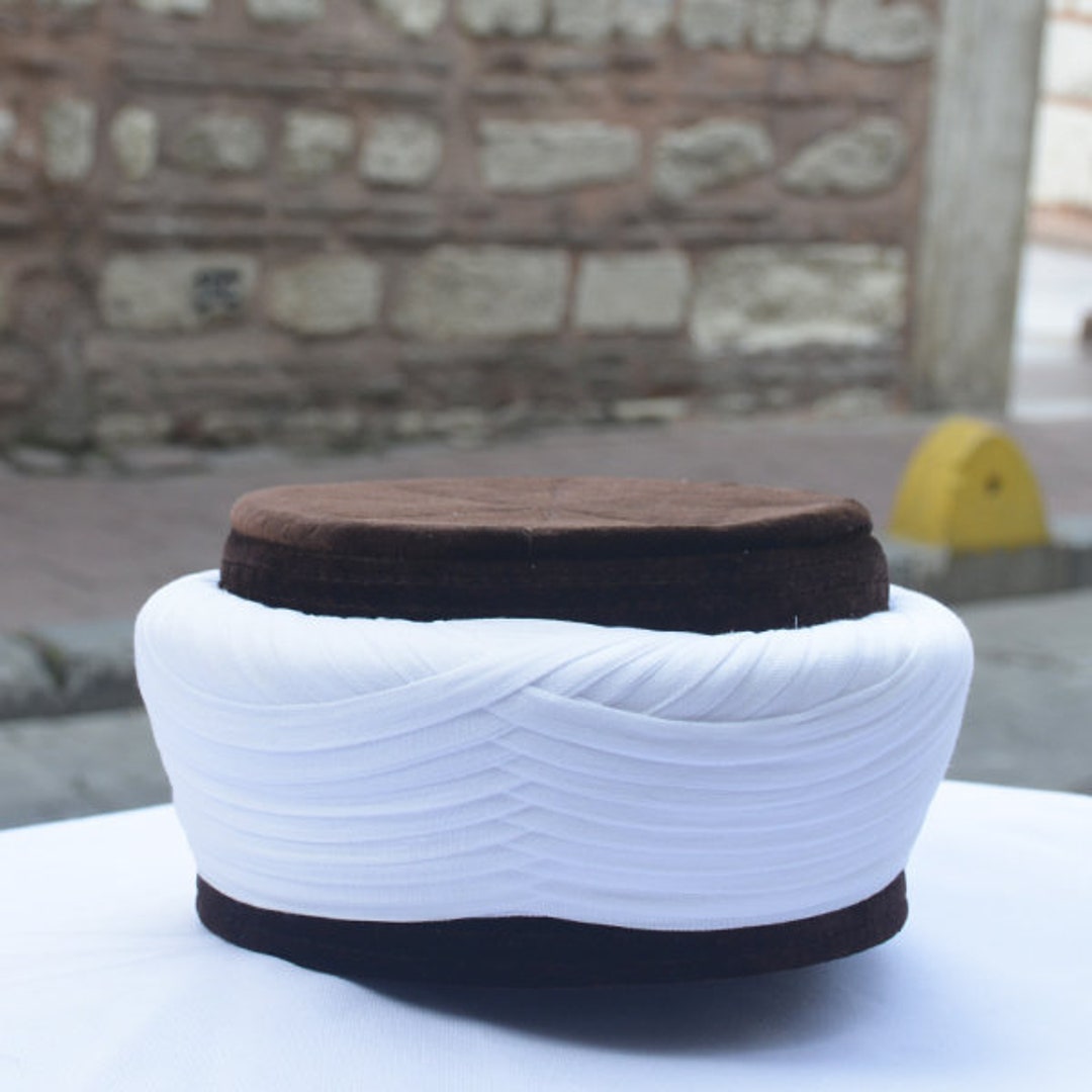 Handmade Hat, Brown Hat, Muslim Hat, Prayer Dress, Prayer Dress, Prayer ...