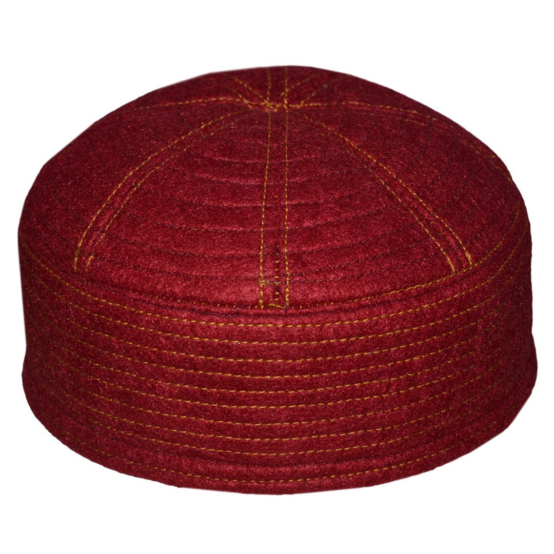 Felt Fez, Felt Hat, Maroon Fez Ottoman, Turkey Fez, Prayer Hat, Islamic ...
