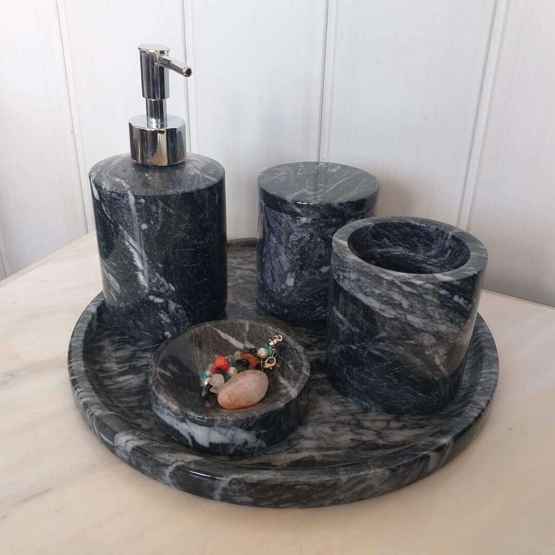 Luxury Marble Bath Set, A Luxurious Touch for Your Bathroom - Etsy
