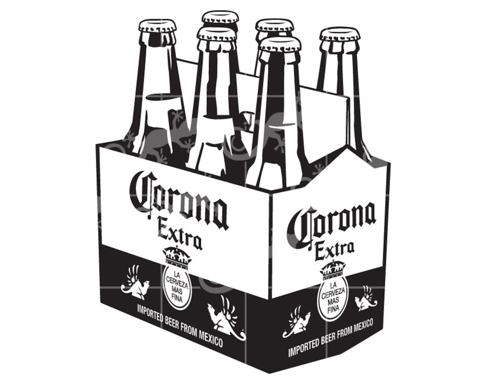 Corona Beer Six Pack Alcohol SVG Design. SVG design for | Etsy