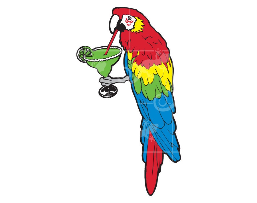 Parrot Head Jimmy Buffett Margarita SVG Design. SVG design for | Etsy
