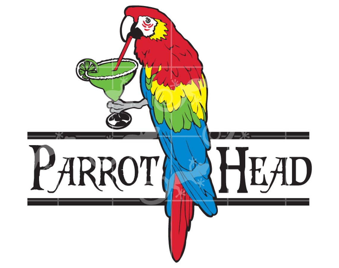 Parrot Head Jimmy Buffett Margarita SVG Design. SVG design for | Etsy