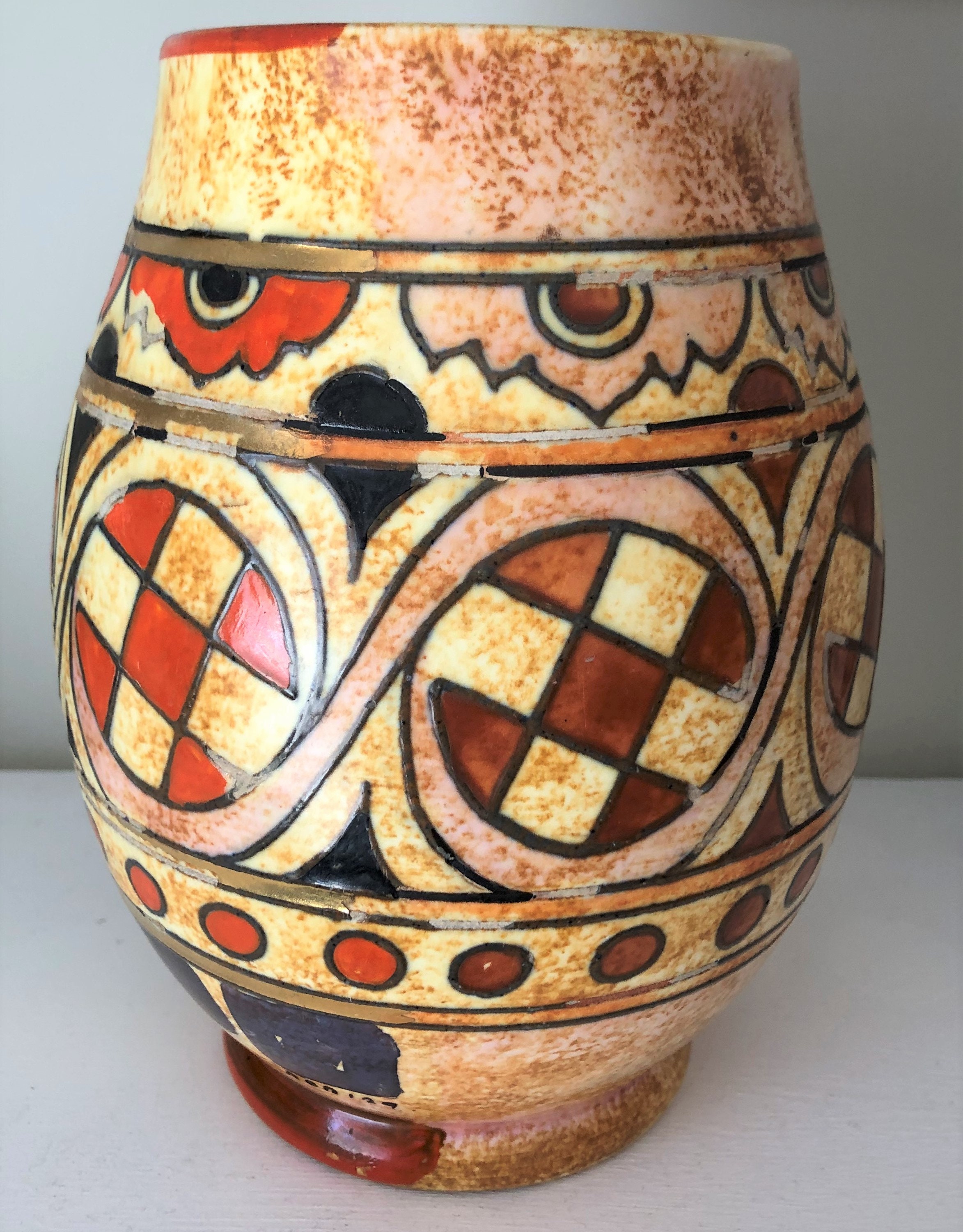 Charlotte Rhead Crown Ducal Vase - Rare Experimental Piece - Etsy