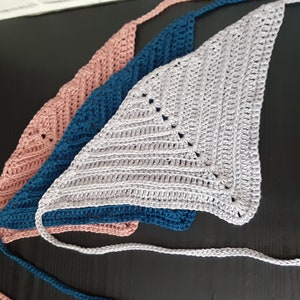 Crochet Bandana, Wild Hemlock Triangle Headscarf - Etsy