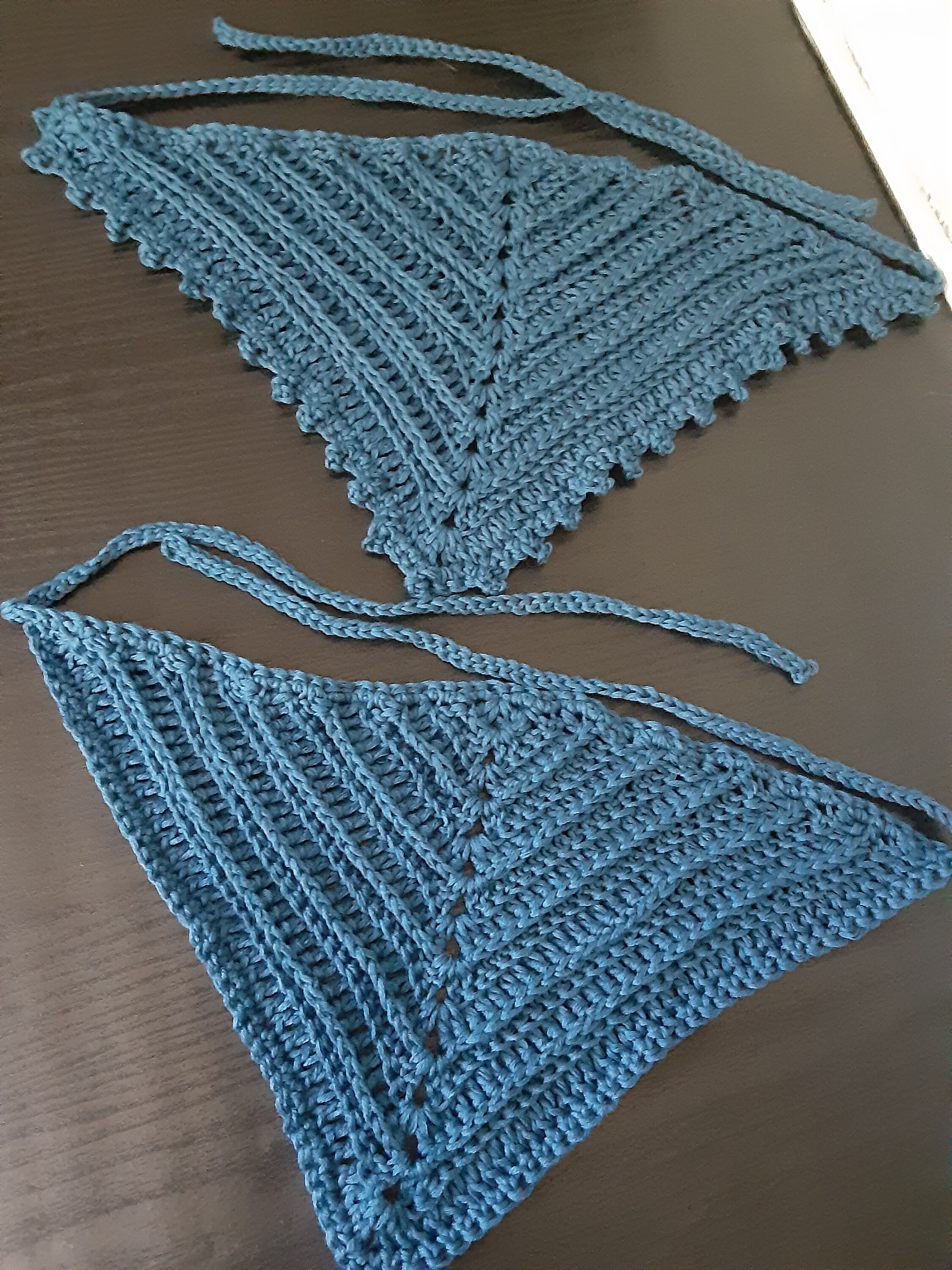 Crochet Bandana, Wild Hemlock Triangle Headscarf - Etsy