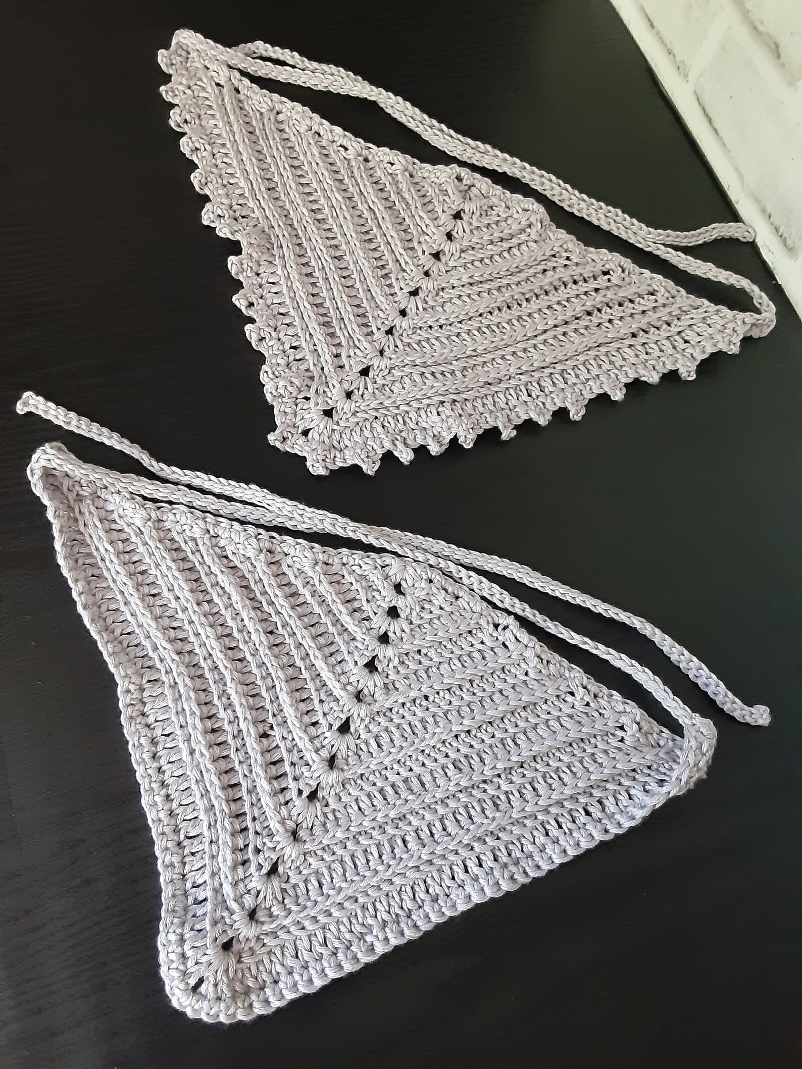 Crochet Bandana, Wild Hemlock Triangle Headscarf - Etsy