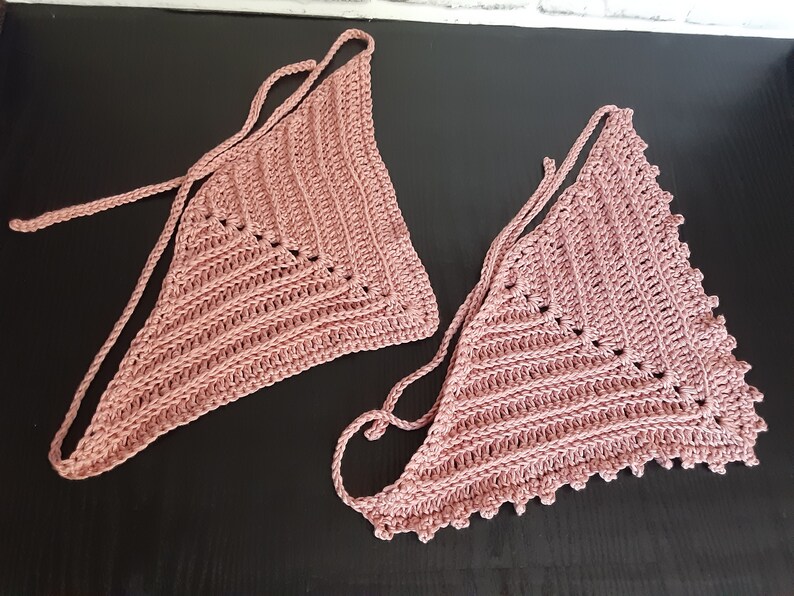 Crochet Bandana, Wild Hemlock Triangle Headscarf - Etsy