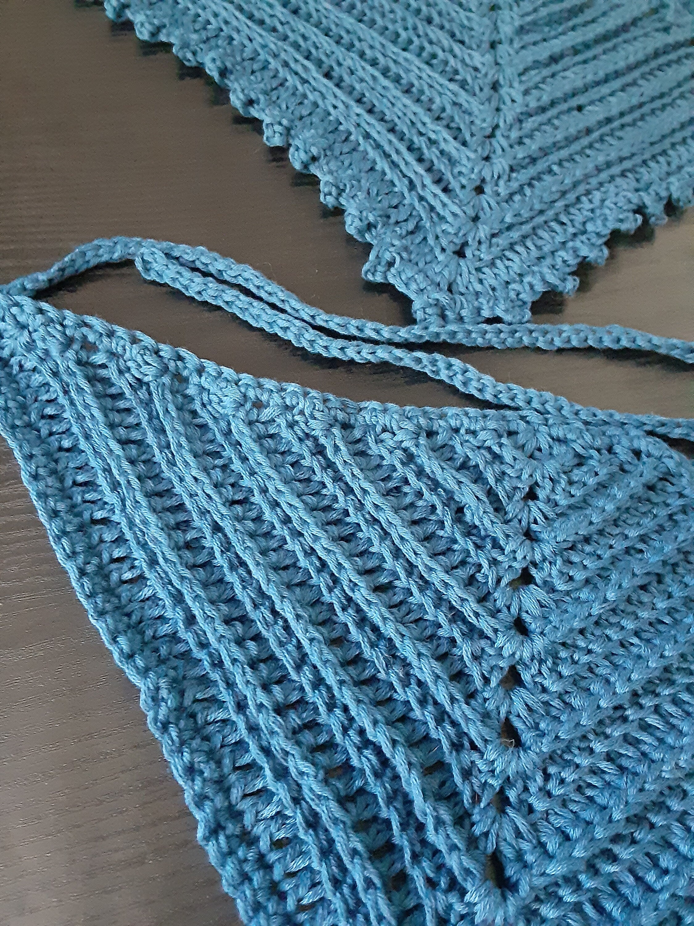 Crochet Bandana, Wild Hemlock Triangle Headscarf - Etsy
