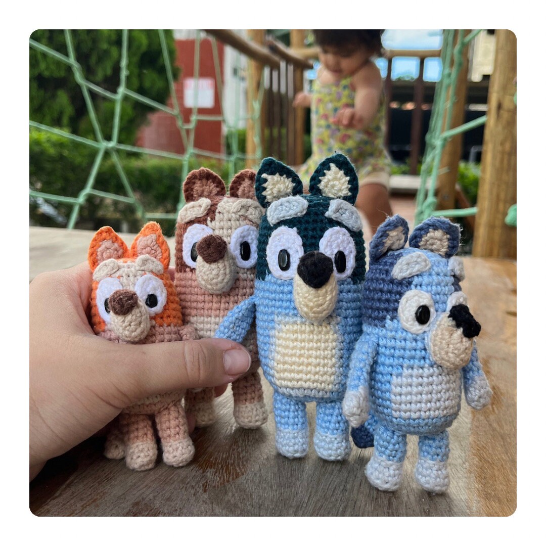 Bluey Inspired Amigurumi Pattern Fanart Heelers Bundle - Etsy UK