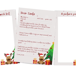 Downloadable Santa Letter Writing Kit, Printable Letter to Santa, Print ...