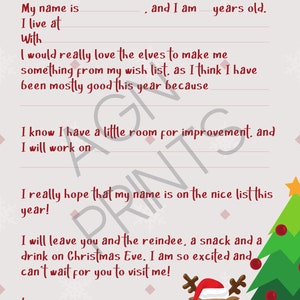 Downloadable Santa Letter Writing Kit Printable Letter to - Etsy