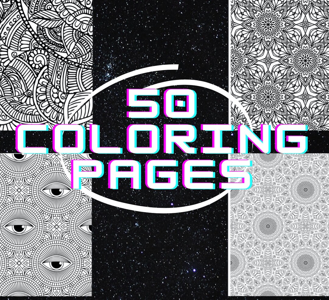 Coloring Pages 50 Printable Mandala Pattern - Etsy