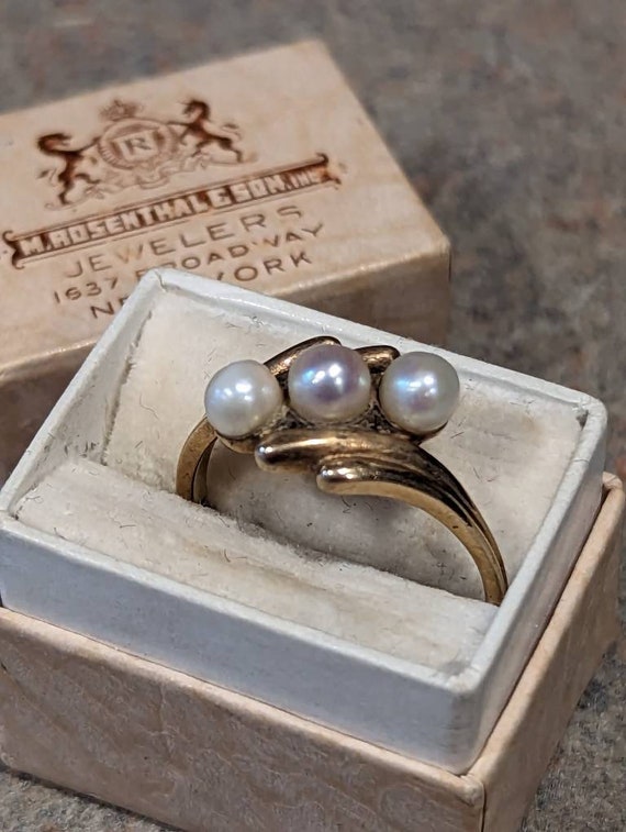 Antique Trilogy Pearl Statement Birthstone Ring, Past… - Gem