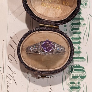 Vintage Color Shifting Spinel Miligrain Filigee Engagement Statement ...